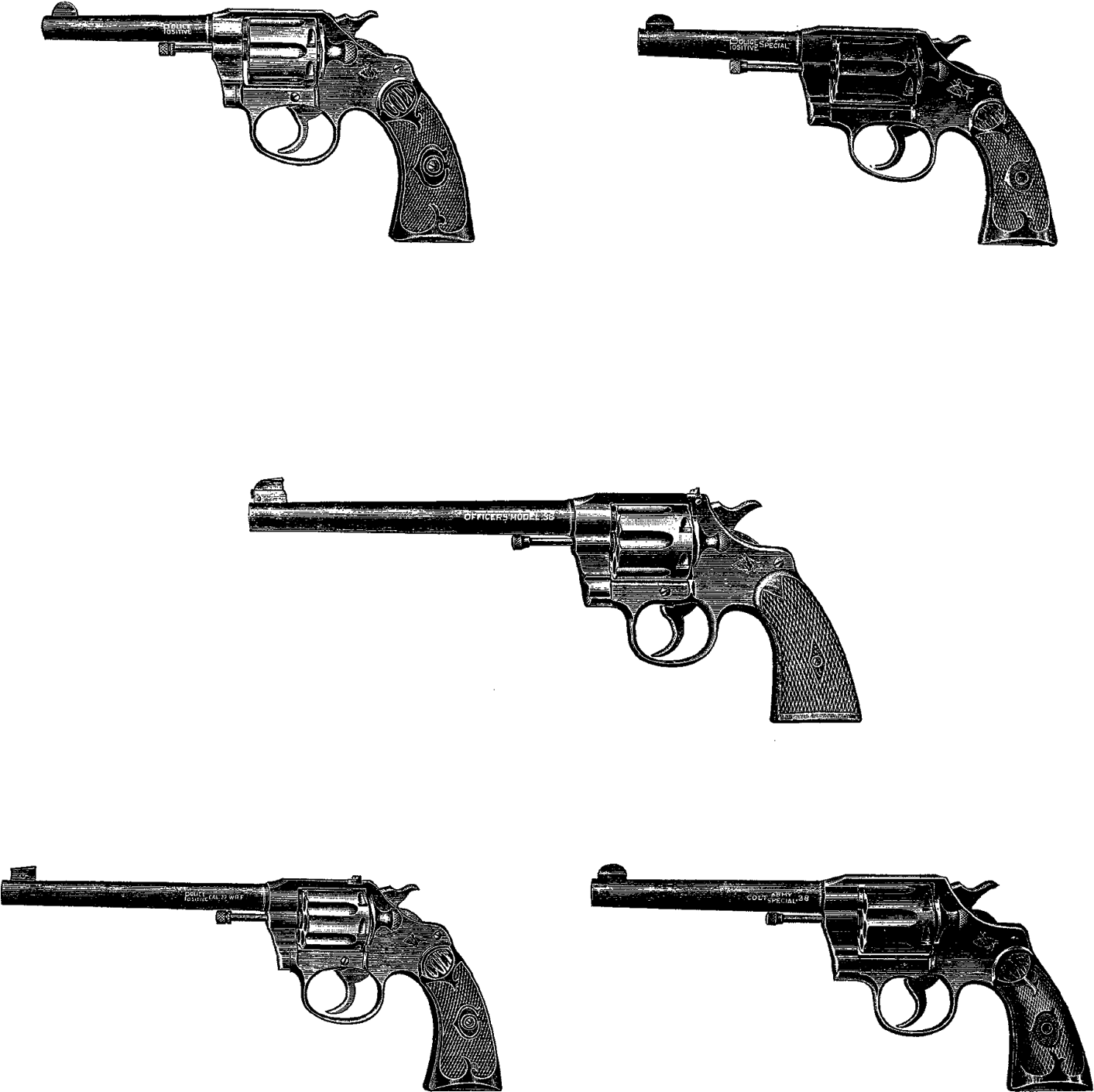 Download HD Gun Revolver Vintage Images Collage Sheet Download - Colt ...