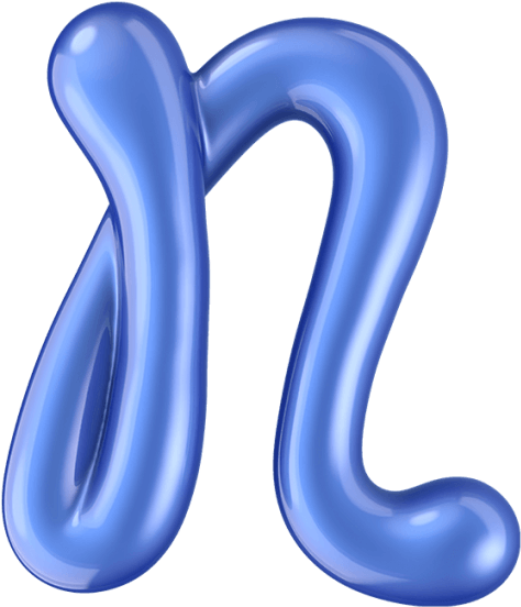 Download HD Glossy Blue Font - Blue N Letter Png Transparent PNG Image ...