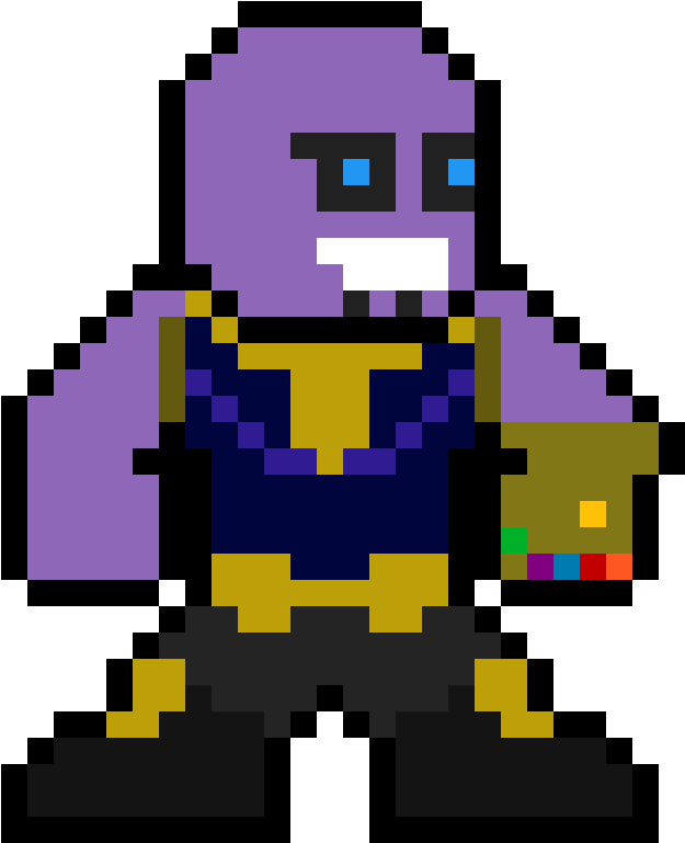 Download HD Thanos - Pixel Art Avengers Infinity War Transparent PNG ...