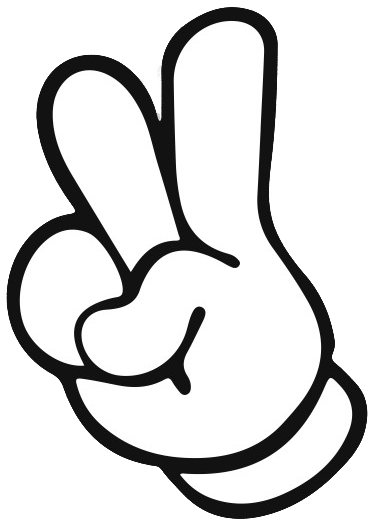 Download Mickey Mouse Hands Peace - HD Transparent PNG - NicePNG.com