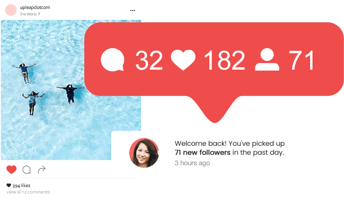 Download HD A Notification Indicating An Increase Of Your Instagram ...