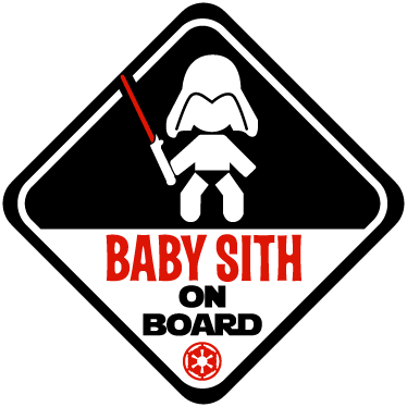 Download HD Baby Sith On Board Sticker - Star Wars Transparent PNG ...