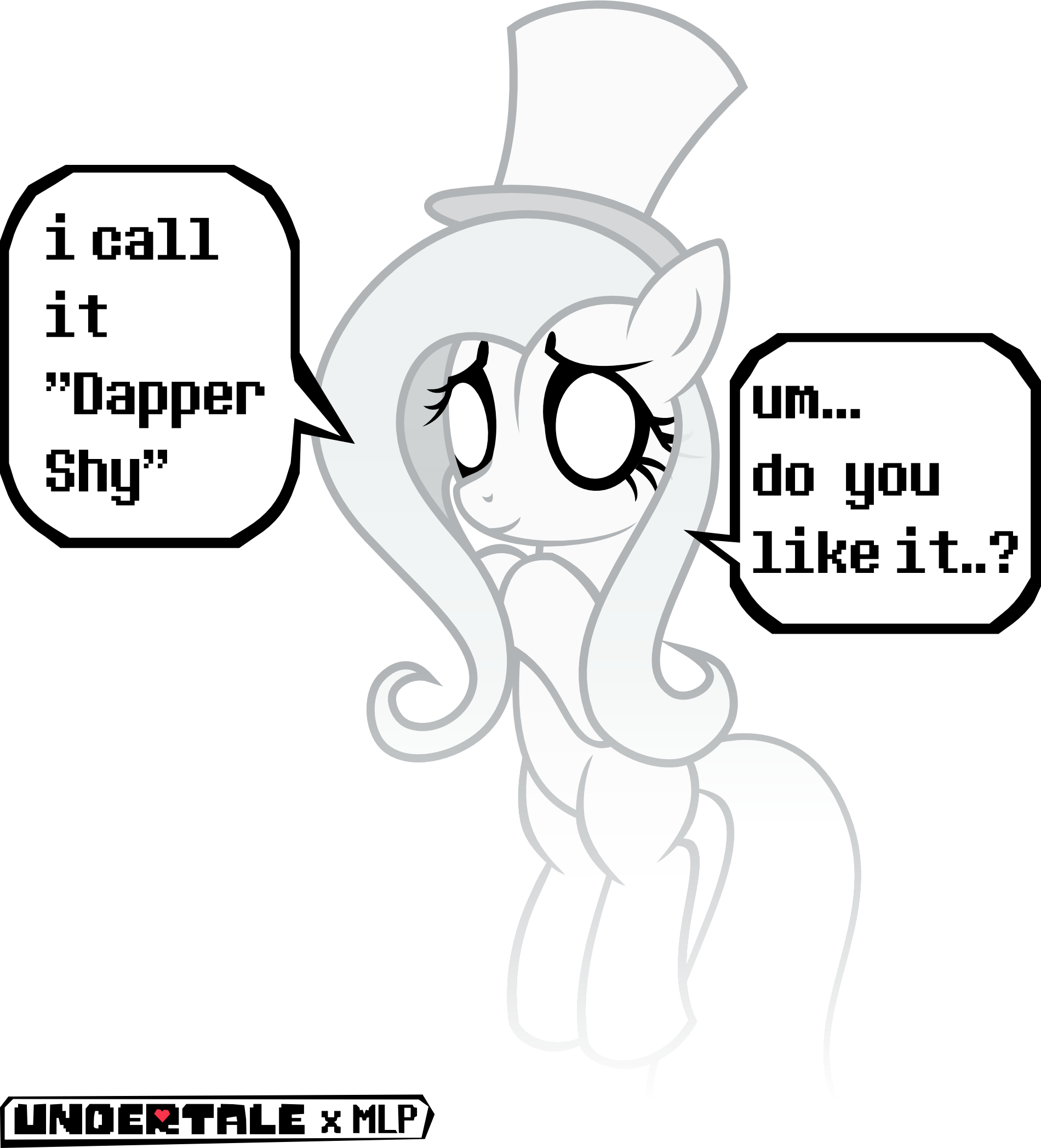 Download HD Psaga90, Crossover, Cute, Dapper, Dapper Blook, Dialogue, - Napstablook With Hat ...