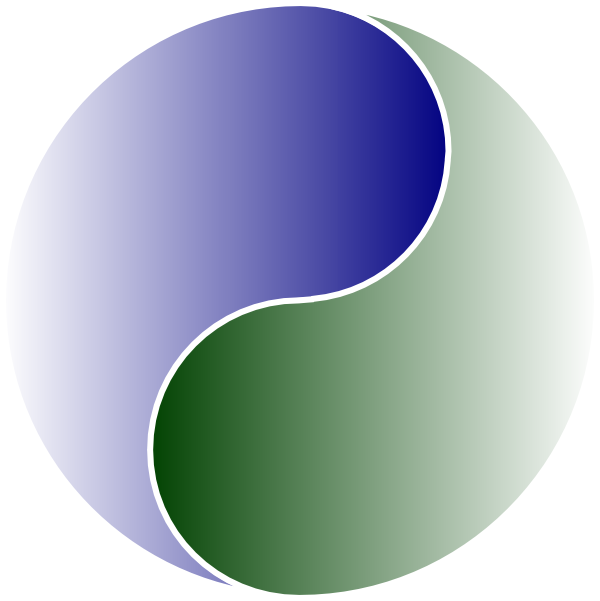 Download Extra Large Of Yin Yang Blue & Green Svg Clip Arts - HD ...