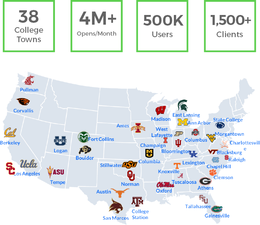 Download HD Map - Us College Town Map Transparent PNG Image - NicePNG.com