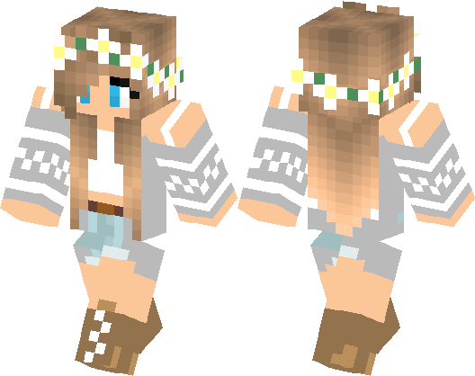 Download Flower Crown Minecraft Skin - HD Transparent PNG - NicePNG.com