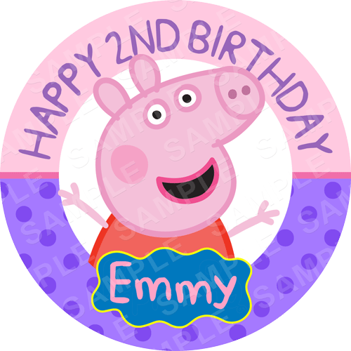 Download HD Peppa Pig Edible Cake Topper - Cartoon Transparent PNG ...