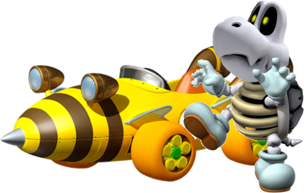 Download HD Mkpc Dry Bones - Honey Queen Bee Mario Kart Transparent PNG ...