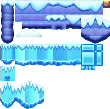 Download Nsmbu Snow Tiles - New Super Mario Bros Wii Snow Tileset - HD ...