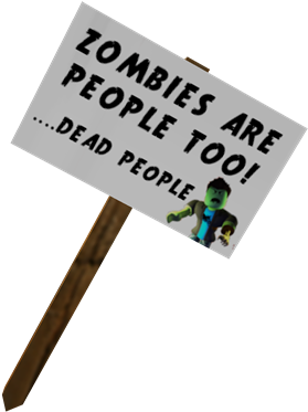 Download Zombie Protest Sign - Roblox Protest - HD Transparent PNG ...