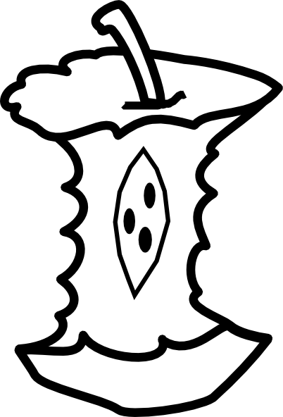 Download Apple Core Outline Clip Art At Clker Com Vector Clip - Clip ...