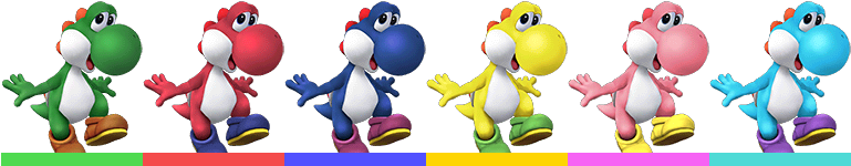 Download Yoshi Palette - All Yoshi Colors - HD Transparent PNG ...