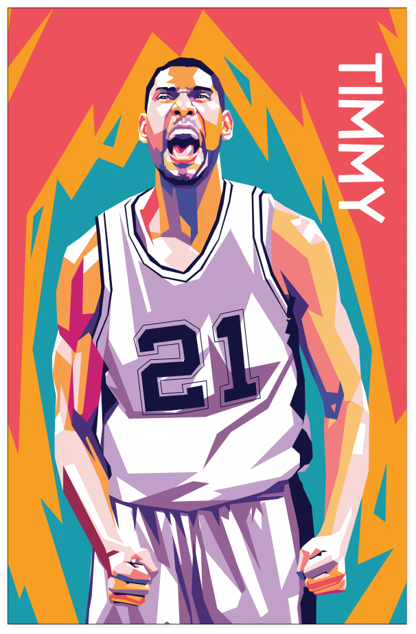 Download Tim Duncan Pop Art Poster - Nba Art Posters - HD Transparent ...