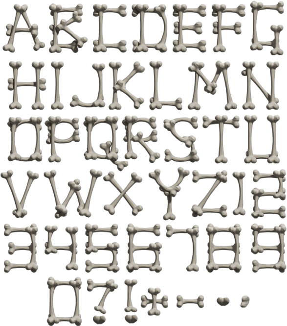 Download Bone White Font - Halloween Font Alphabet - HD Transparent PNG ...