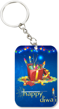 Download HD Happy Diwali Crackers Bucket Big Rectangle Key Chain ...