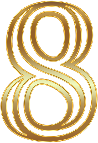 Download Number Eight Gold Png Clip Art Image - Graphics - HD ...
