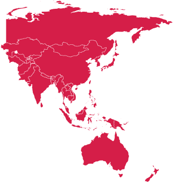 Download Africa Asia/pacific - Red Asia Pacific Map - HD Transparent ...