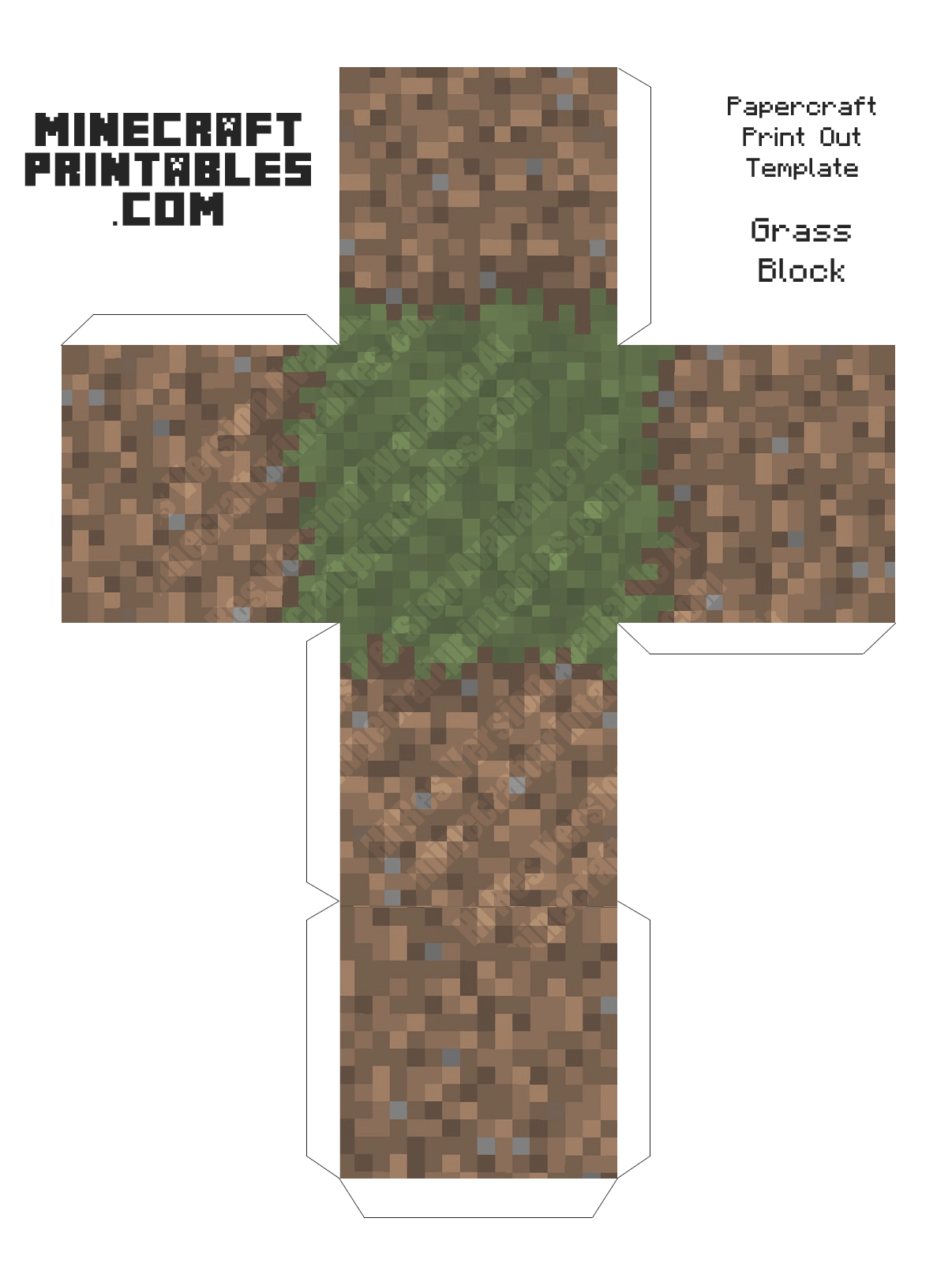 Download HD Papercraft Minecraft Dirt Block Transparent PNG Image ...