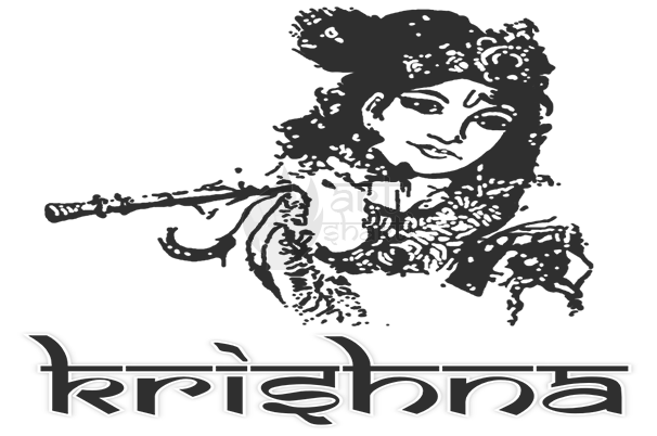 Download HD B/w Lord Krishna Graphics Art Krishna - Govinda Transparent ...