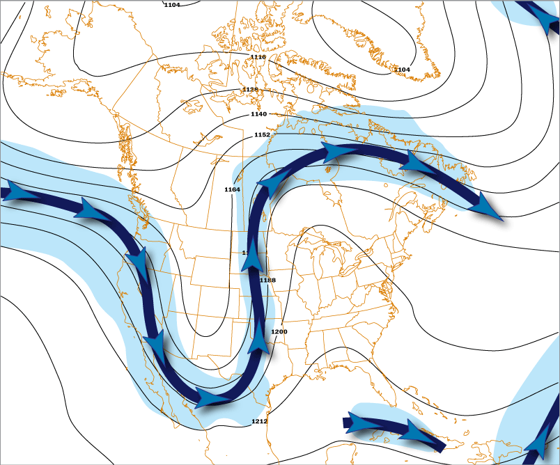 Download Locations Of The Jet Stream - Jet Stream Chart - HD ...