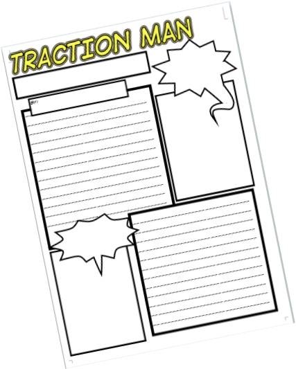 Download HD Traction Man Worksheets Transparent PNG Image - NicePNG.com