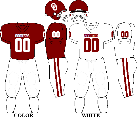 Download HD Big12 Uniform Ou - Oklahoma Sooners Football Colors Cream ...