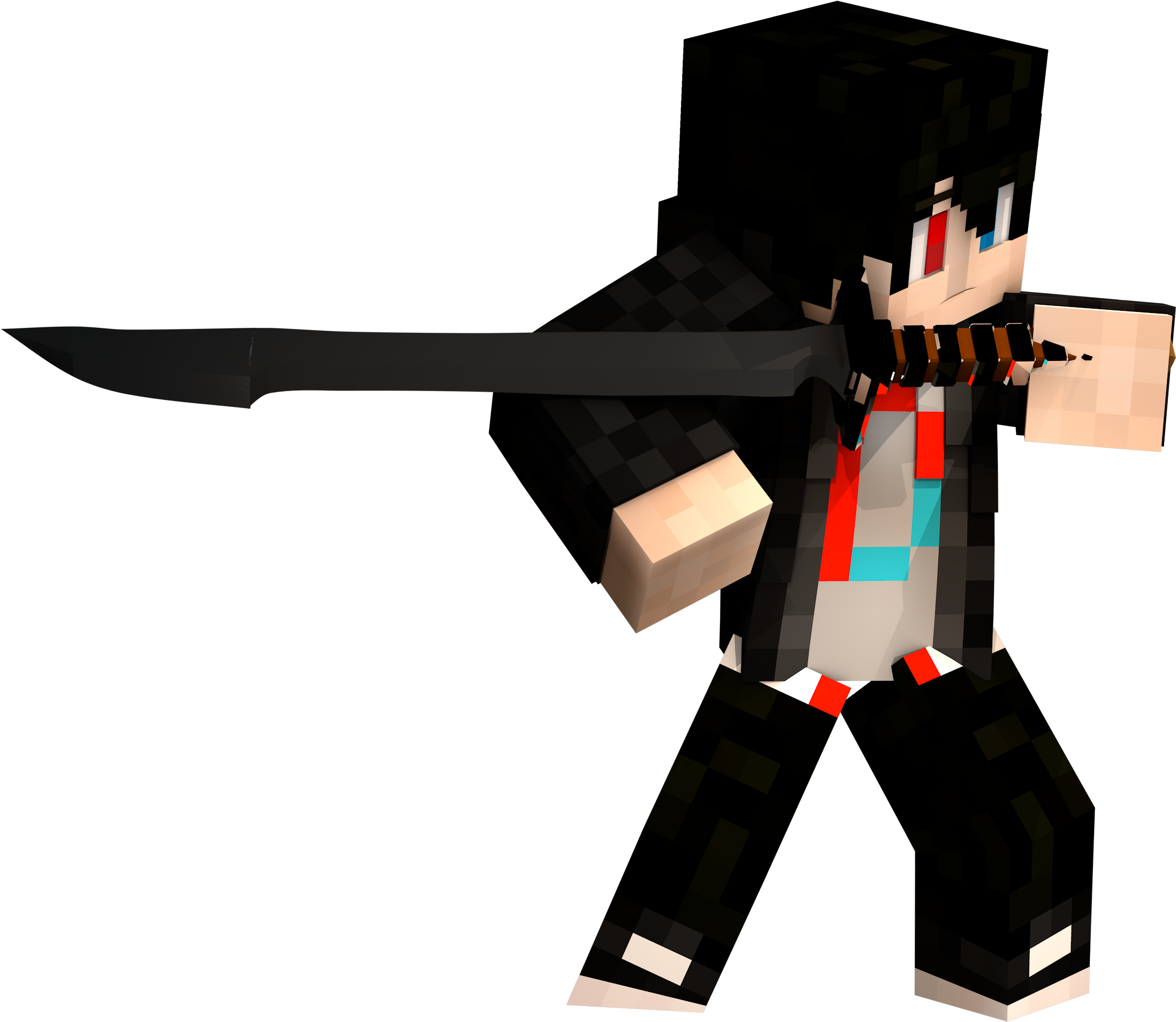 Download Click To Reveal - Skin De Minecraft Render - HD Transparent ...
