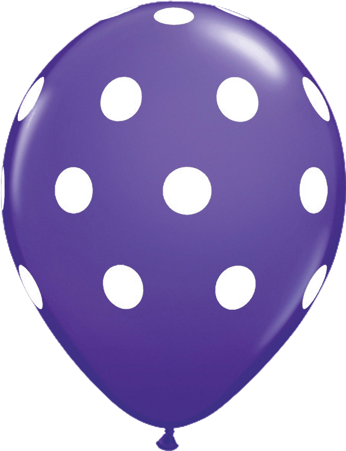 Download HD 11" Purple Polka Dot Balloon - Blue Polka Dot Balloons ...