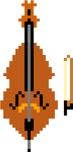 Download HD Double Bass - Pixel Art Double Bass Transparent PNG Image ...