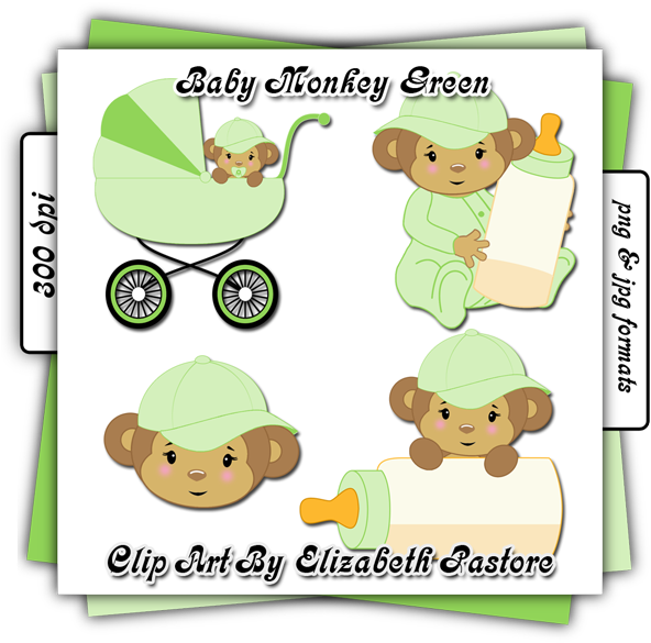 Download Included In Baby Monkey Clip Art Green Is A Baby Monkey ...