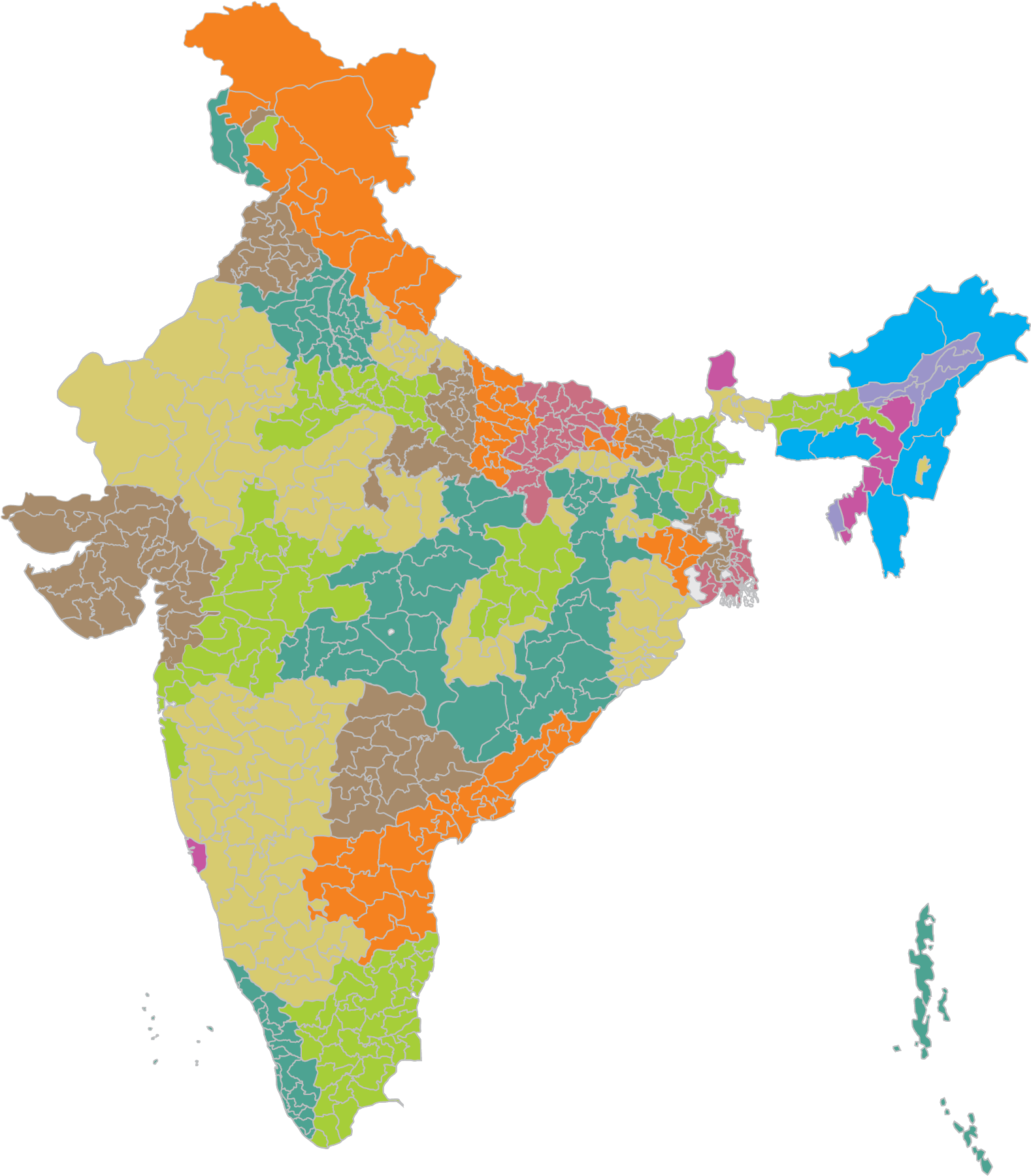 Download India Map Png Transparent Picture - India Map Vector Png - HD ...