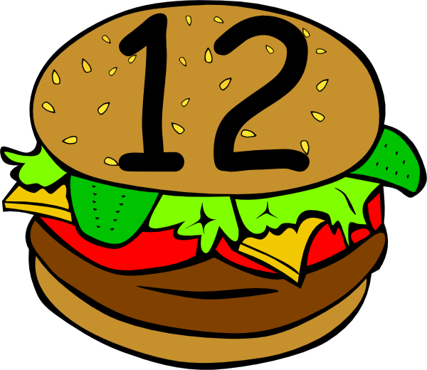 Download Number 12 Clip Art - Hamburger Clipart - HD Transparent PNG ...