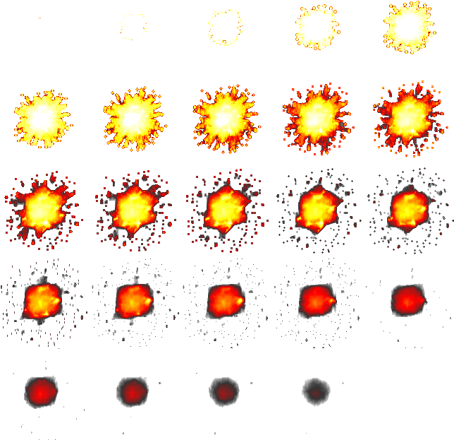 Download Attached Are Various Explosion Sprites Created With - 8 Bit ...