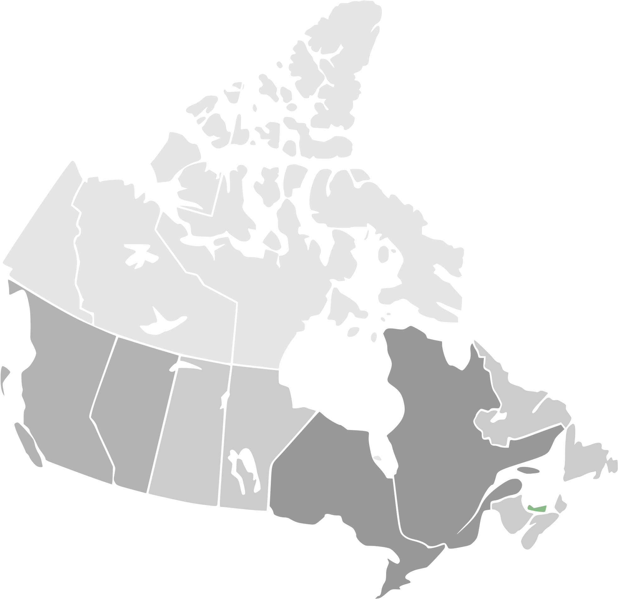 Download HD Canada Map Background - Nova Scotia New Brunswick Ontario ...