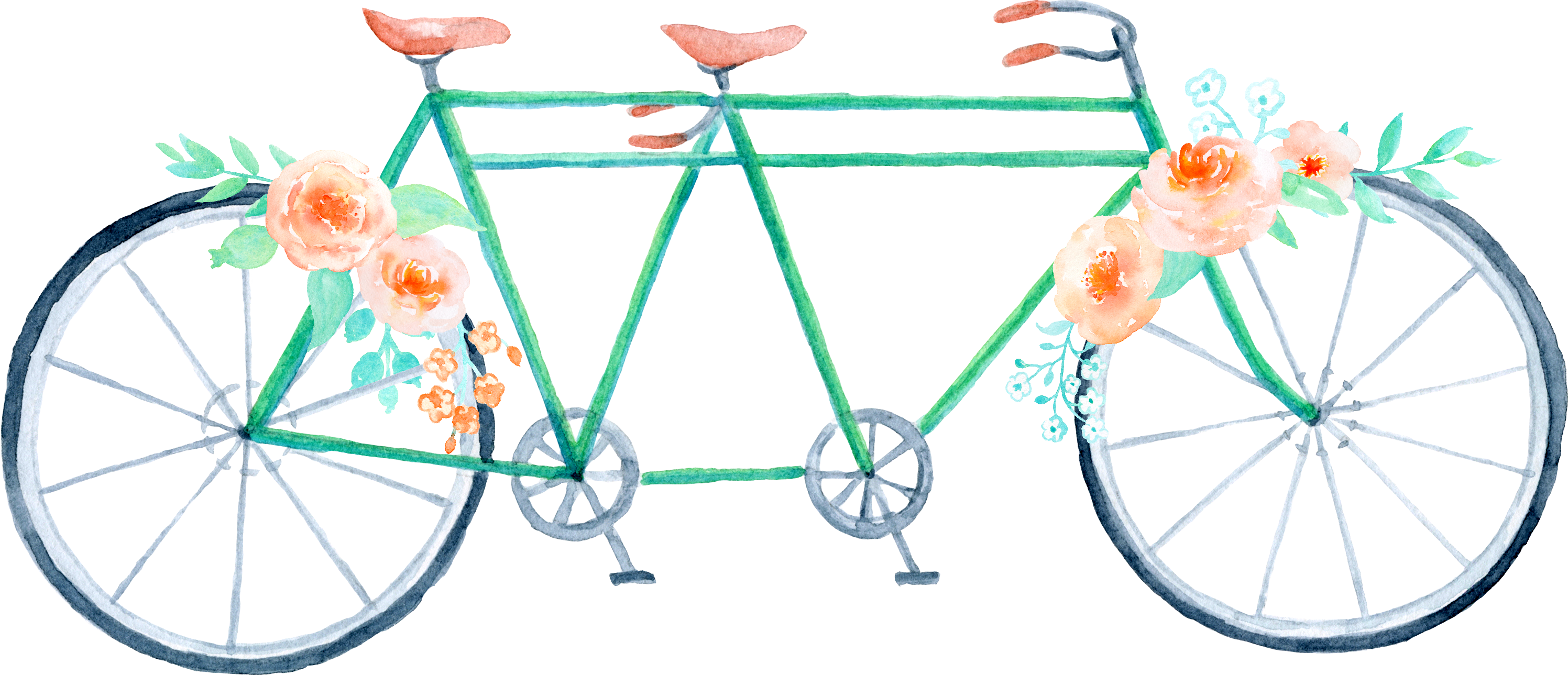 Wedding Bicycle Clipart