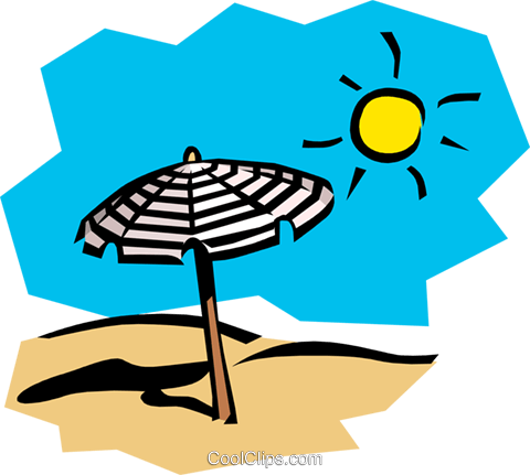 Download Sunny Day At The Beach Royalty Free Vector Clip Art - Praia ...