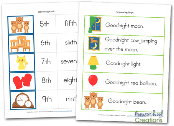 Download Goodnight Moon Printable Worksheets Sequencing Cards - Toddler ...
