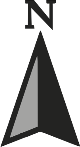 Download HD North Sign On Map Transparent PNG Image - NicePNG.com