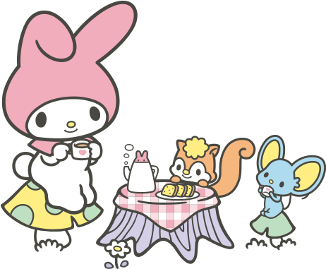 Download HD Sanrio Characters My Melody Risu Flat Image008 - My Melody ...