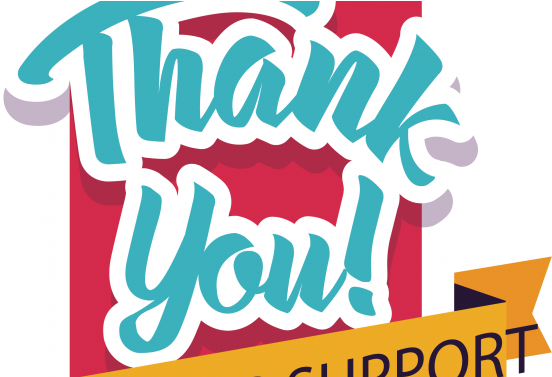 Download Thank You For Your Support - Clip Art - HD Transparent PNG ...