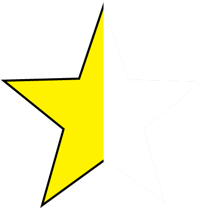 Download Half Star - Half Of A Yellow Star - HD Transparent PNG ...