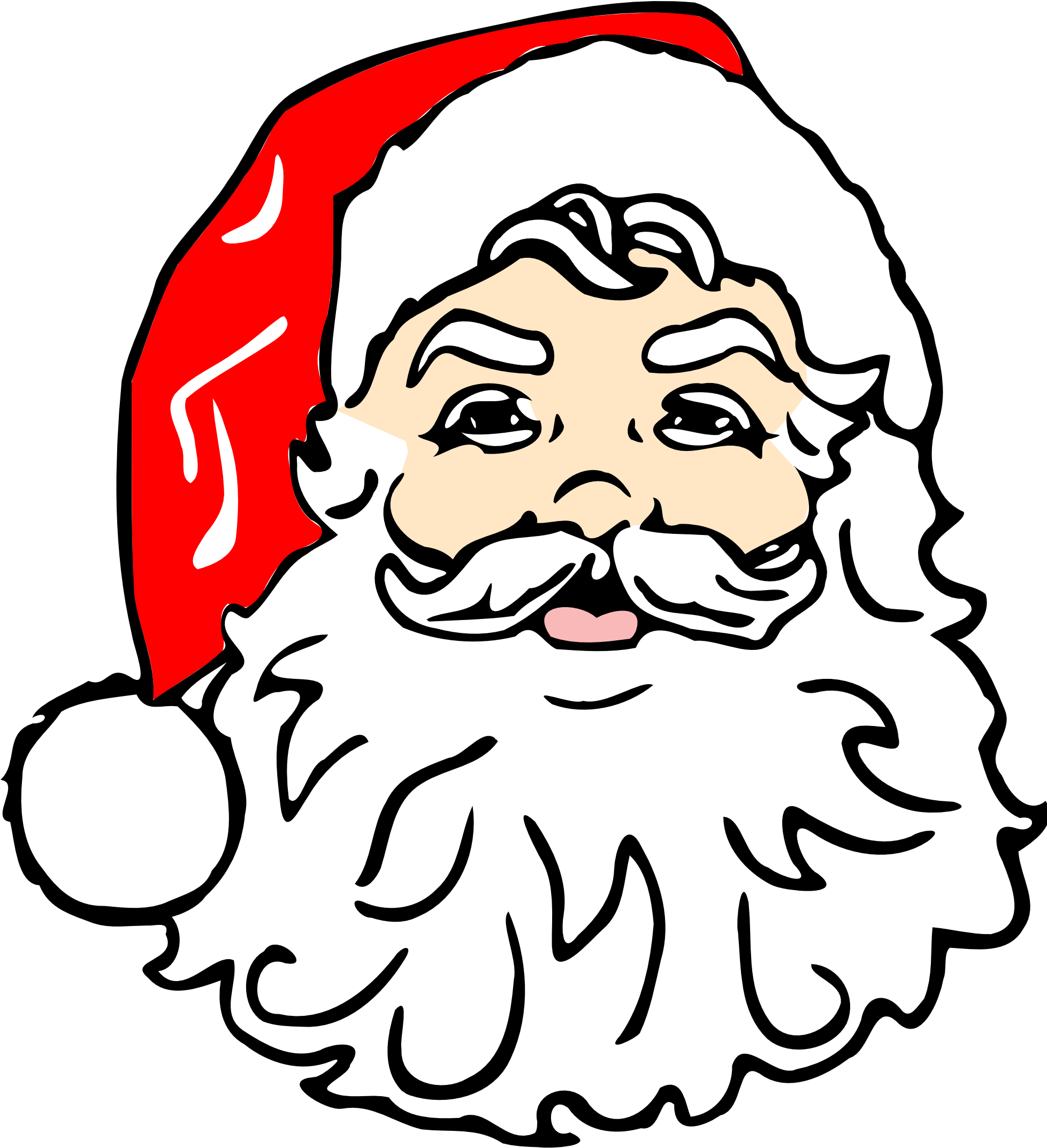 Download HD Big Image - Santa Face Transparent Background Transparent ...