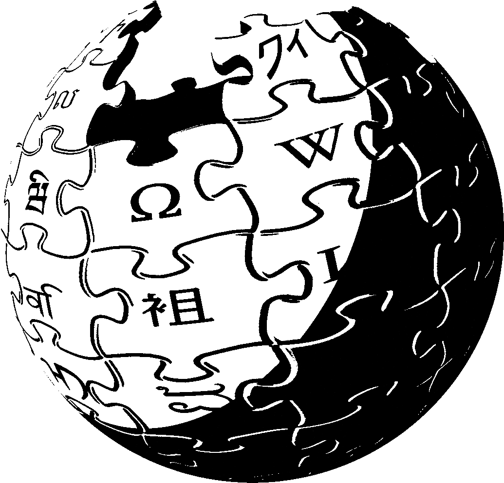 Download HD Wikipedia Logo Black And White - Black And White Png ...