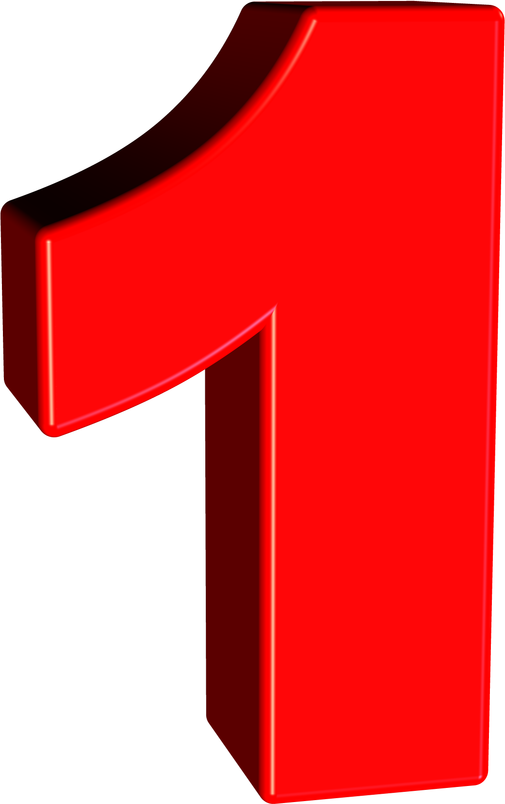 Download HD Red Numbers Png Svg Royalty Free Stock - Angka Satu ...