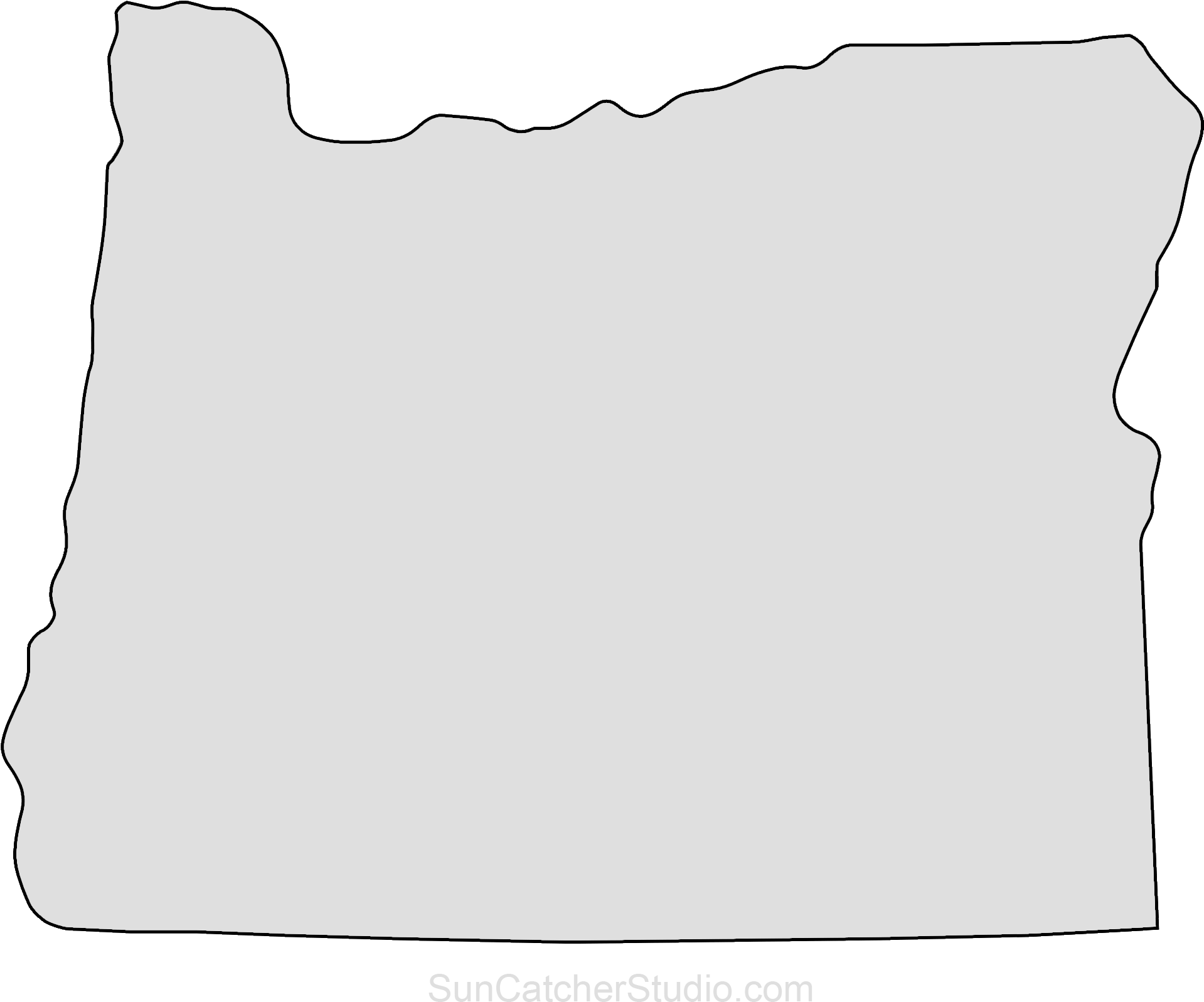 Download Oregon Map Outline Png Shape State Stencil Clip Art - HD ...