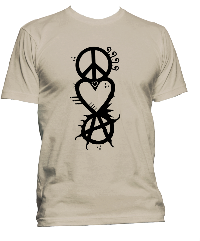 Download Peace Love Anarchy - HD Transparent PNG - NicePNG.com