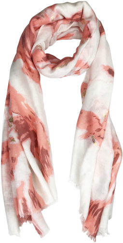 Download HD Pink Gold Floral Scarf - Scarf Transparent PNG Image ...
