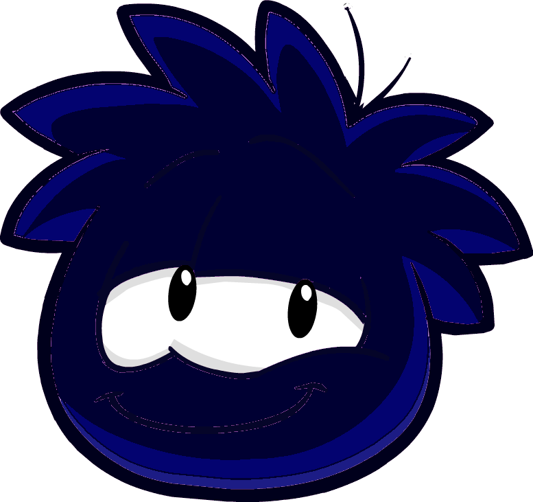 Download HD Navy Blue Puffle - Cartoon Transparent PNG Image - NicePNG.com