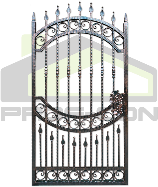 Download Wrought Iron Gate Pf - Gate - HD Transparent PNG - NicePNG.com