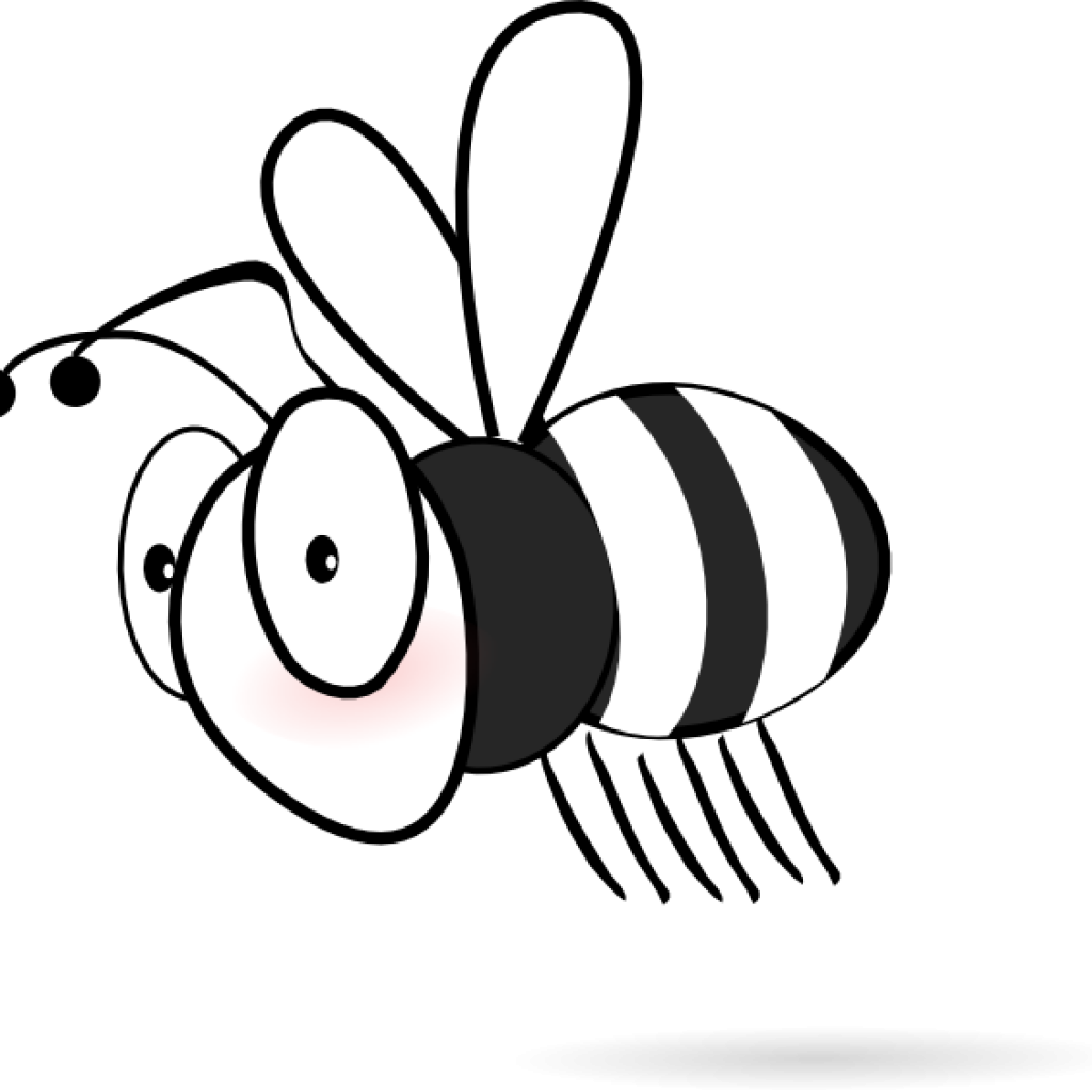 Download HD Bee Clipart Black And White Clip Art At Clker Vector - Bee ...